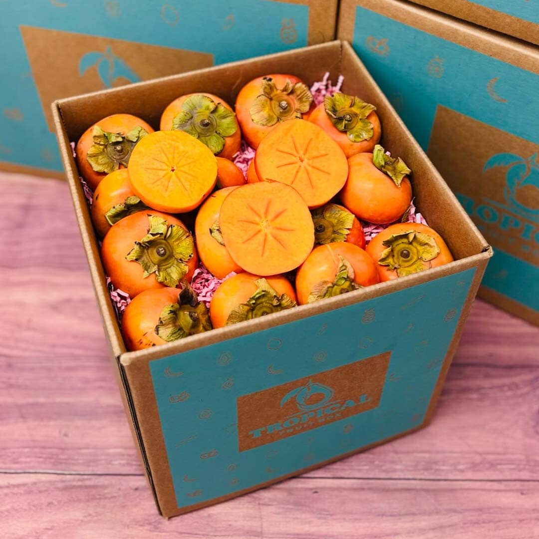 Fuyu Persimmons - Medium (5 Pounds) - Tropical Fruit Box