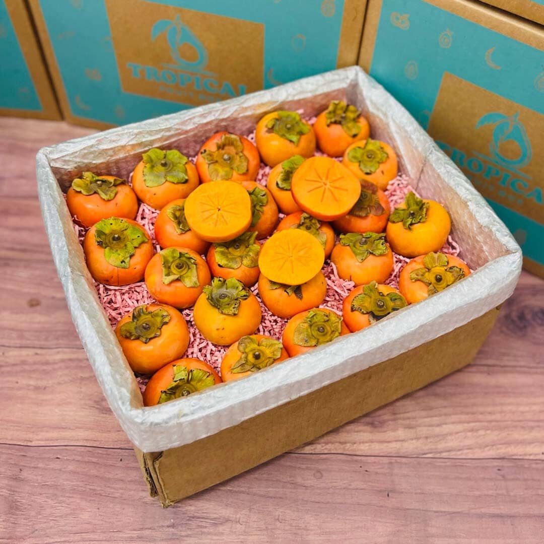 Fuyu Persimmons - Large (8 Pounds) - Tropical Fruit Box