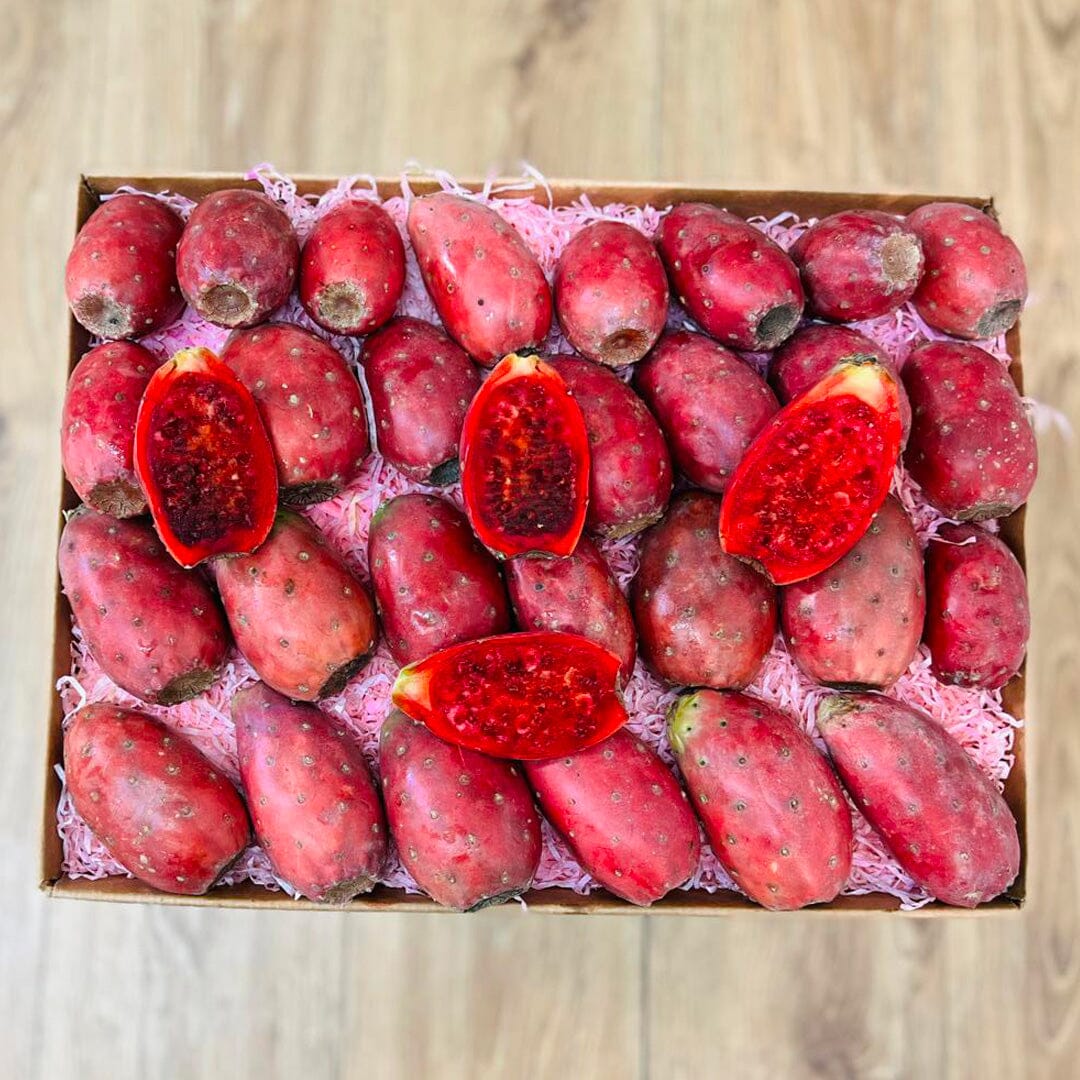 Red Cactus Pear | Prickly Pear Box - Large (10 Pounds) - Tropical Fruit Box