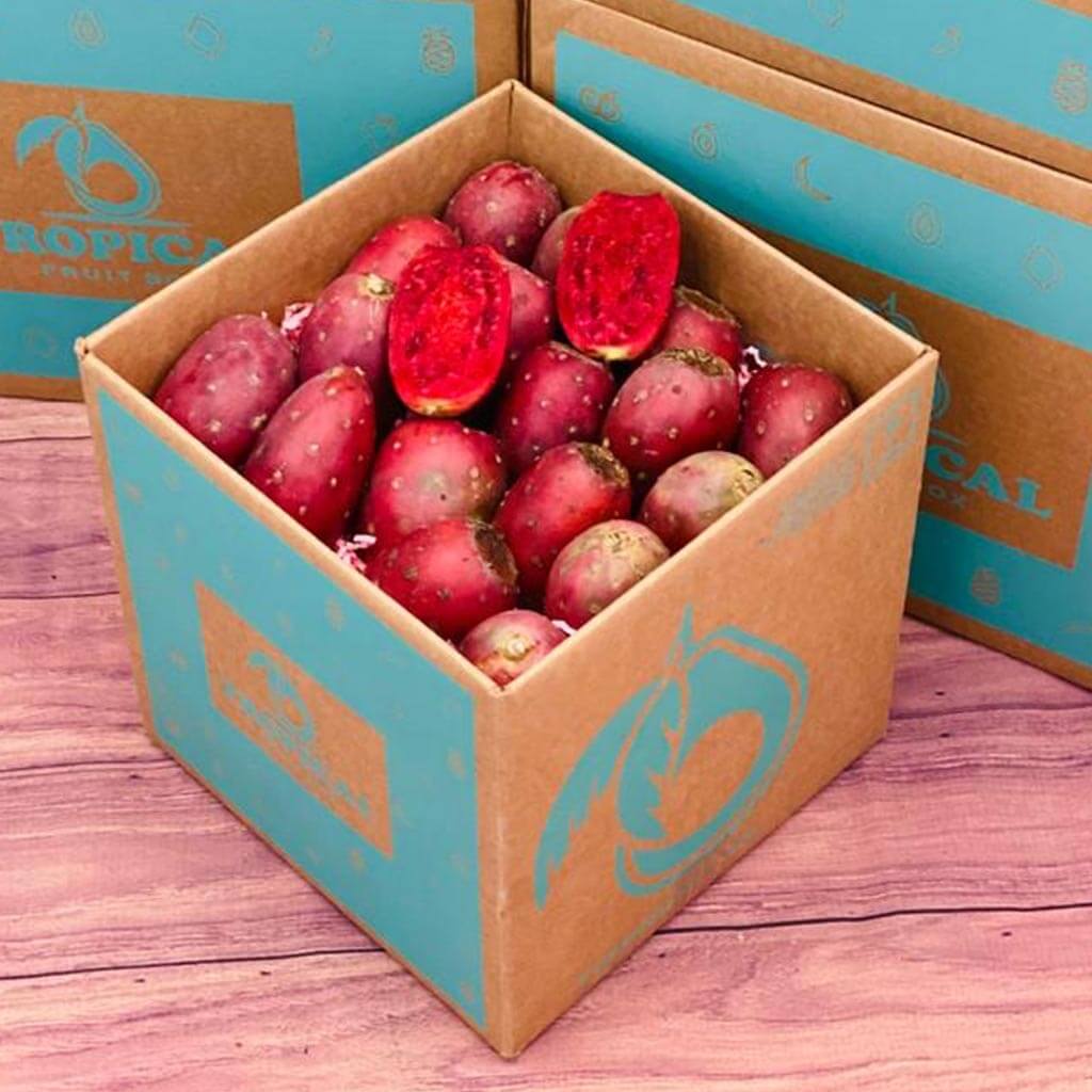 Red Cactus Pear | Prickly Pear Box - Small (5 Pounds) - Tropical Fruit Box