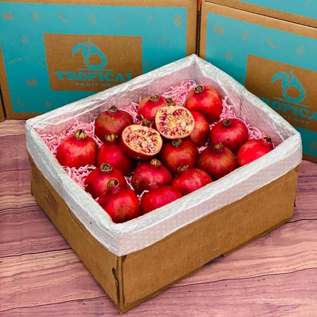 Pomegranate Box - Medium (8 Pounds) - Tropical Fruit Box